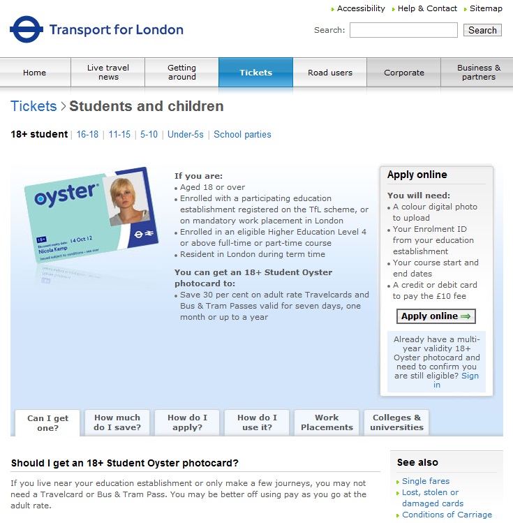 영국의 오이스터 학생 교통할인카드(Oyster Student Travel Card) 혜택이 계속 됩니다. — 영국유학닷컴